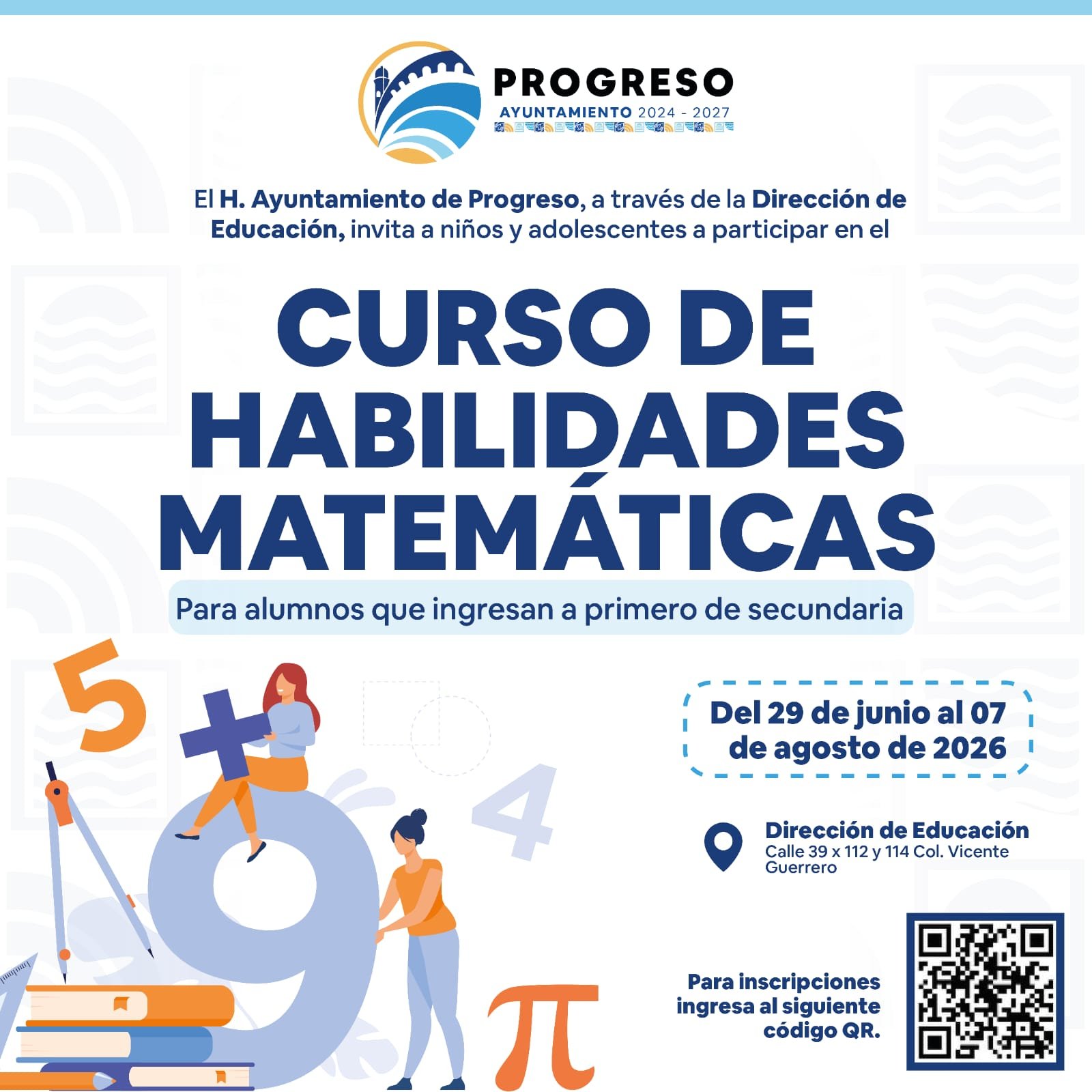 Erik Rihani impulsa curso de matemáticas para ingreso a secundaria